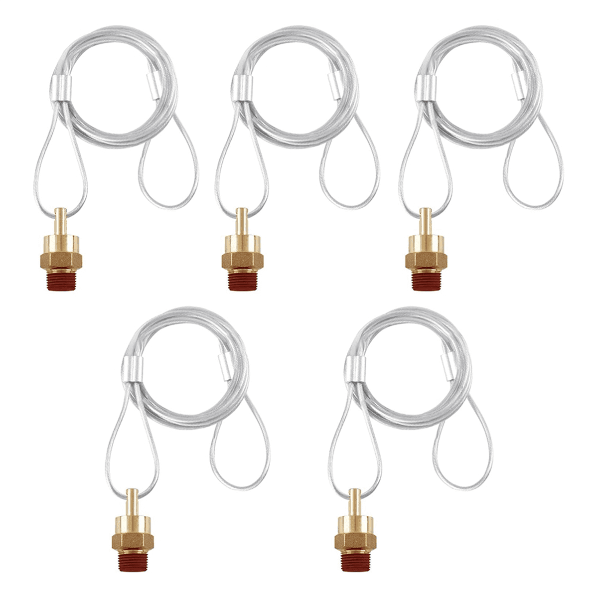 5PCS Air Tank Drain Valve Plug Connector with 60inch Cable, Compressor ...