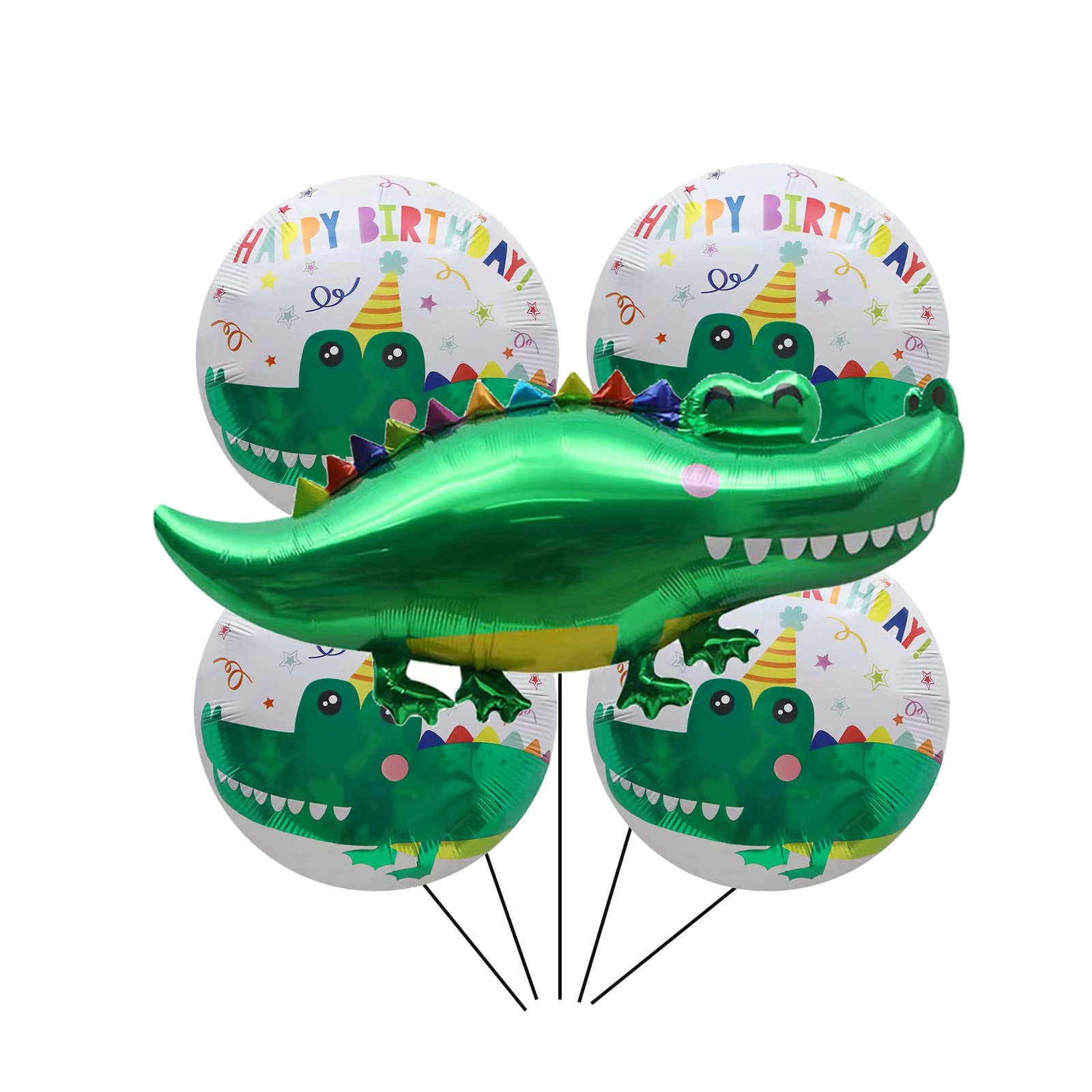 5PCS Alligator Balloon with 18inch Crocodile AFN1Round Balloon for ...