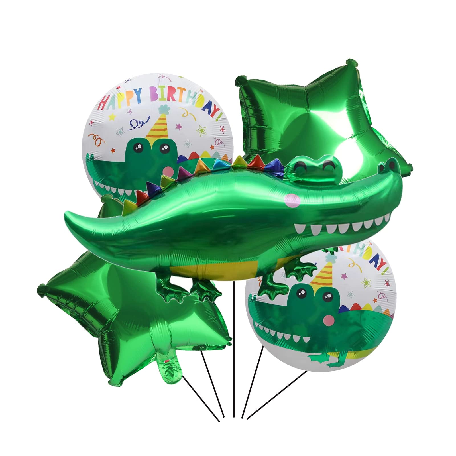 5PCS Alligator Foil Balloon STF9 Crocodile Mylar Balloon for Alligator ...