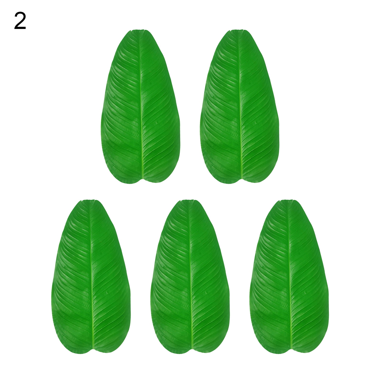 5PCS Artificial Banana Leaves, Faux Tropical Leaves for Hawaiian Luau ...