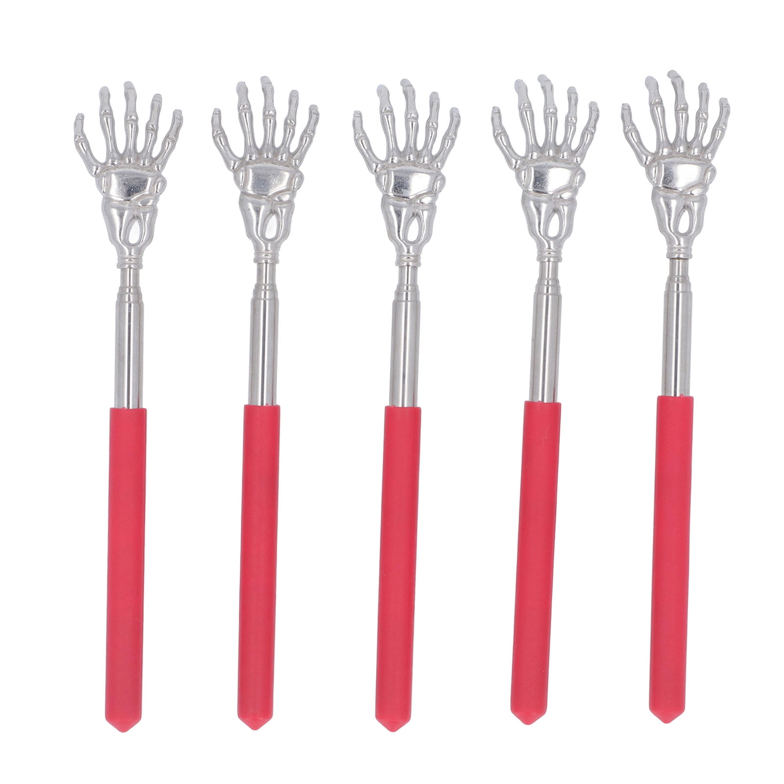 5PCS Back Scratcher Extendable Stainless Steel Portable Skull Claw Back ...