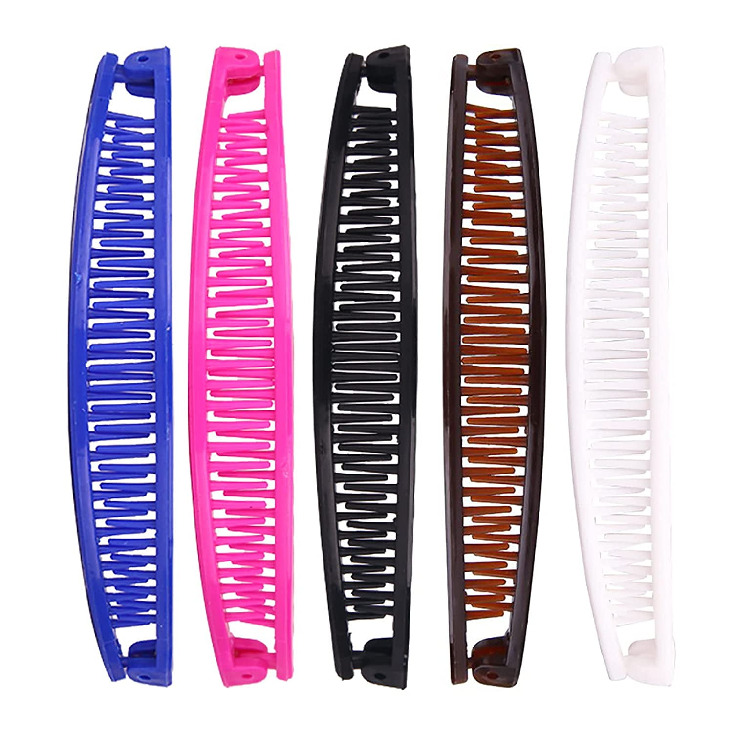 5PCS Banana Hair Clips Clincher Combs Bananas Combs Double Banana Clip ...