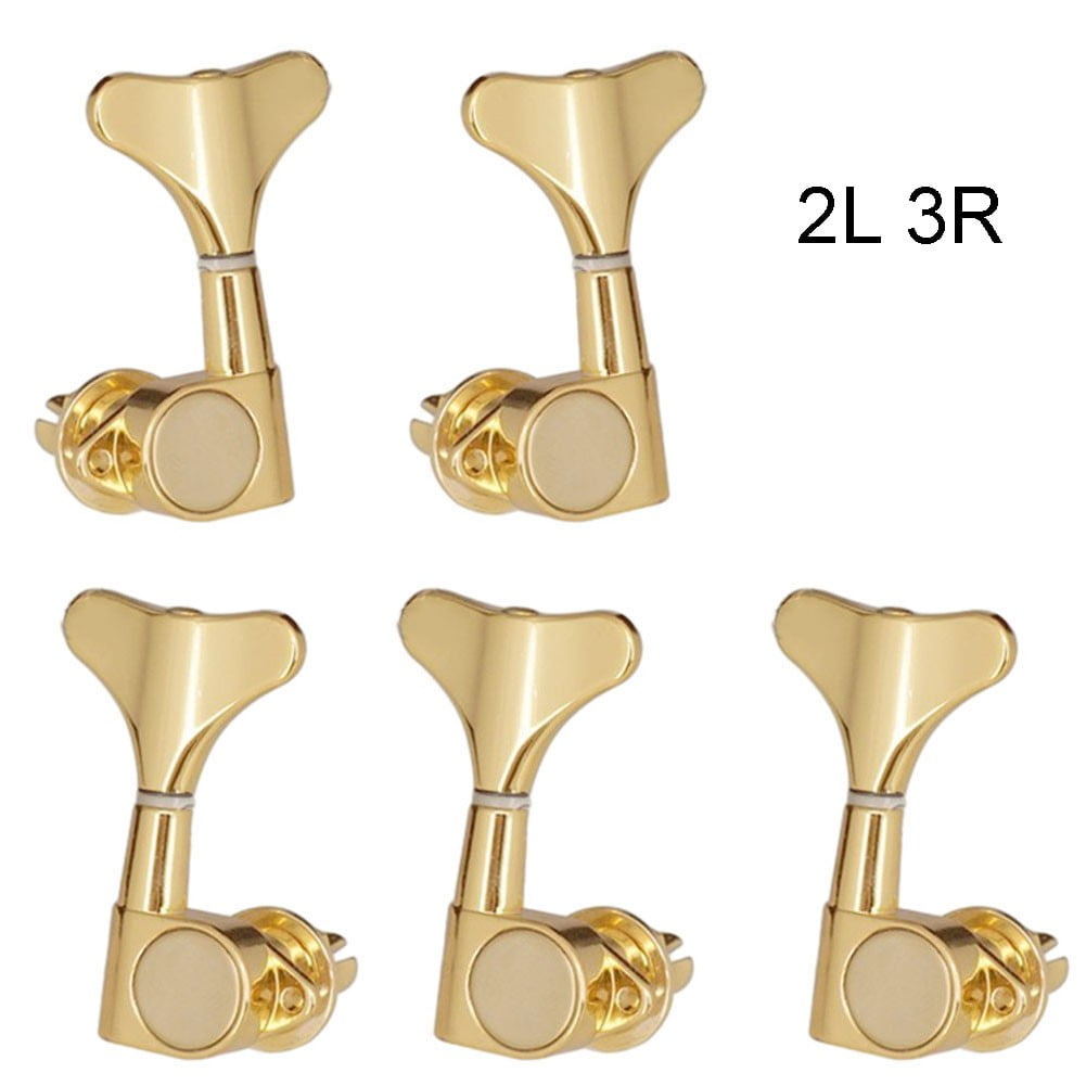 5PCS Bass Guitar Machine Heads Tuners Pegs Keys Set Fish Tail Buttons ...