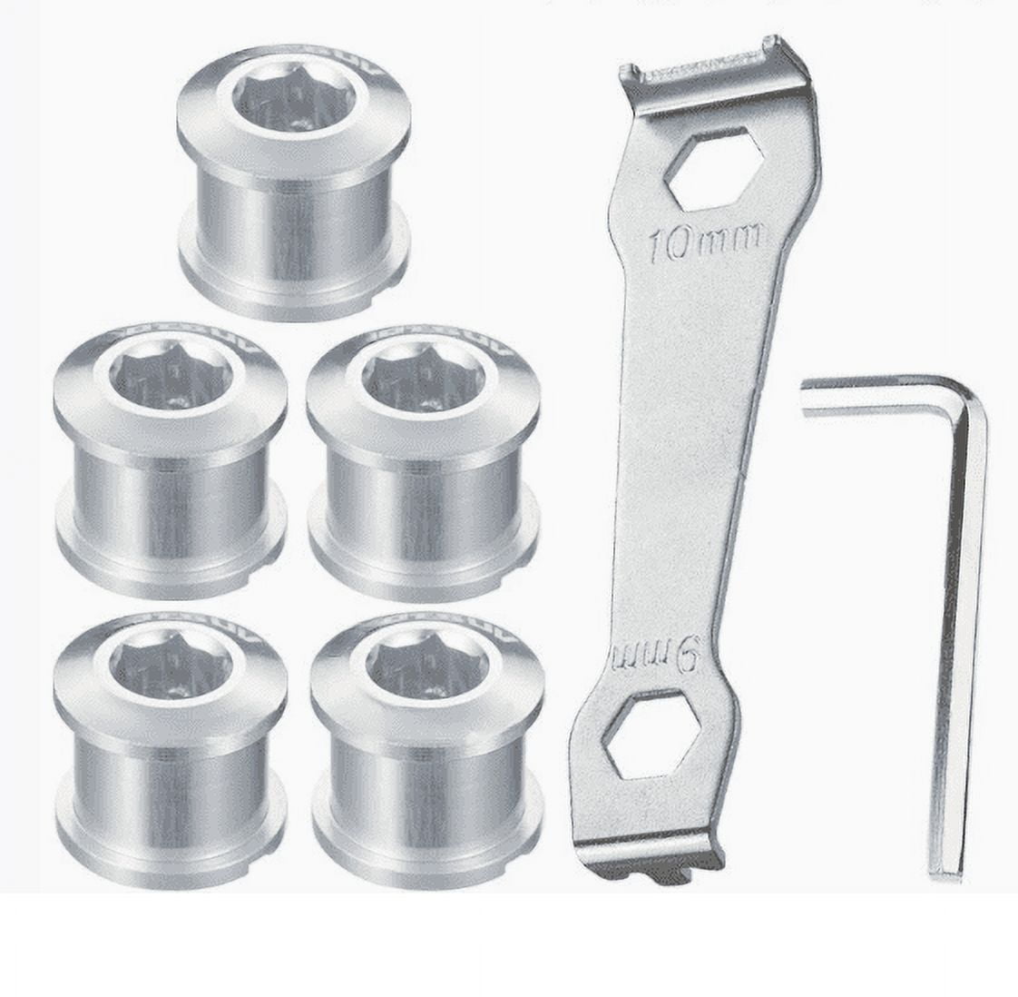 5PCS Bike Chainring Bolts 4.9mm Single Chainwheel Screws with Mounting ...