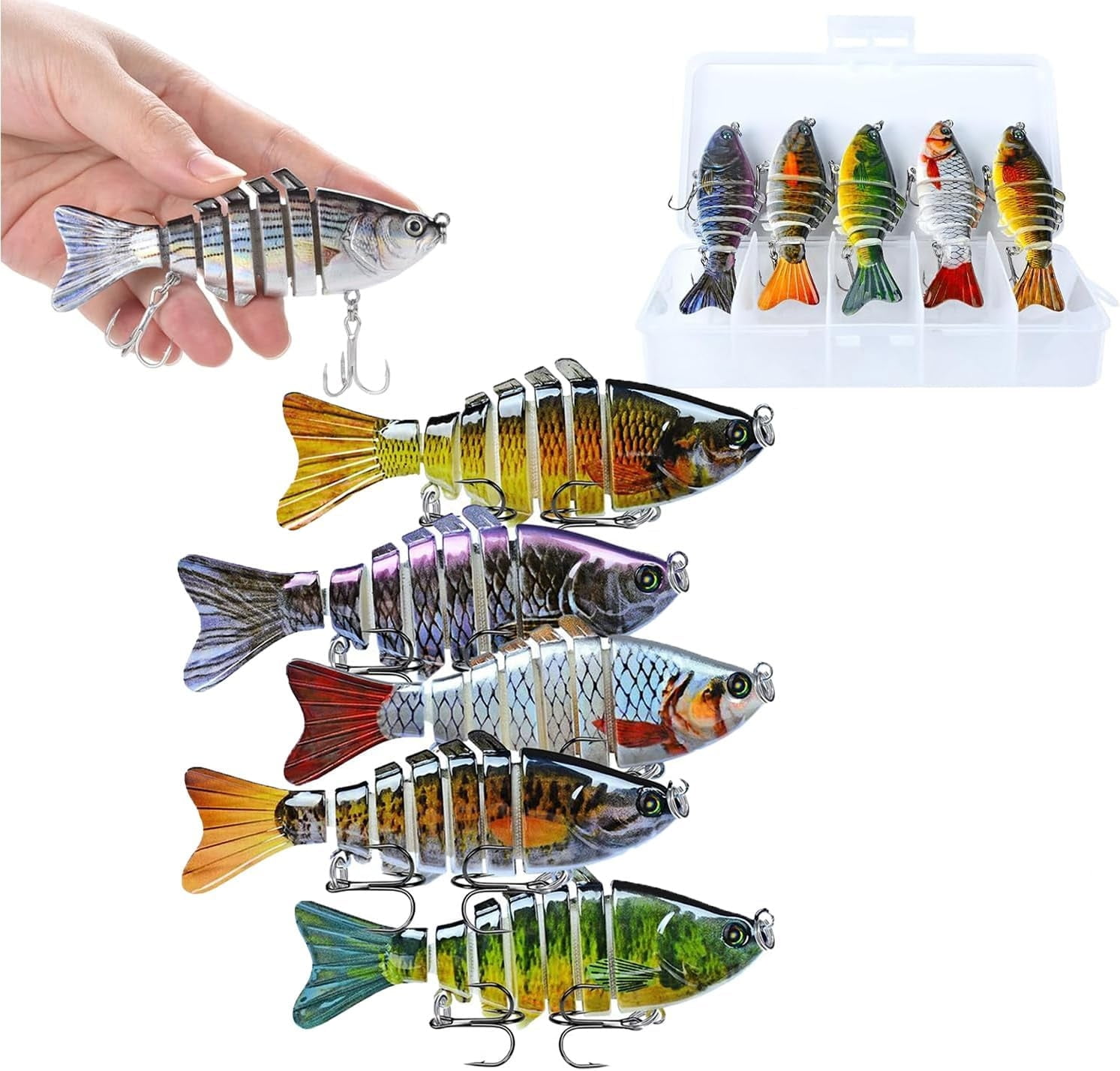 5PCS Bionic Swimming Bait, 2025Bionic Swimming Lure, Bionic Fishing ...