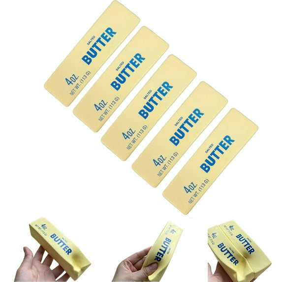 5PCS Butter Squishy Toys, Super Soft Butter Stick Slow Rising Squishy ...