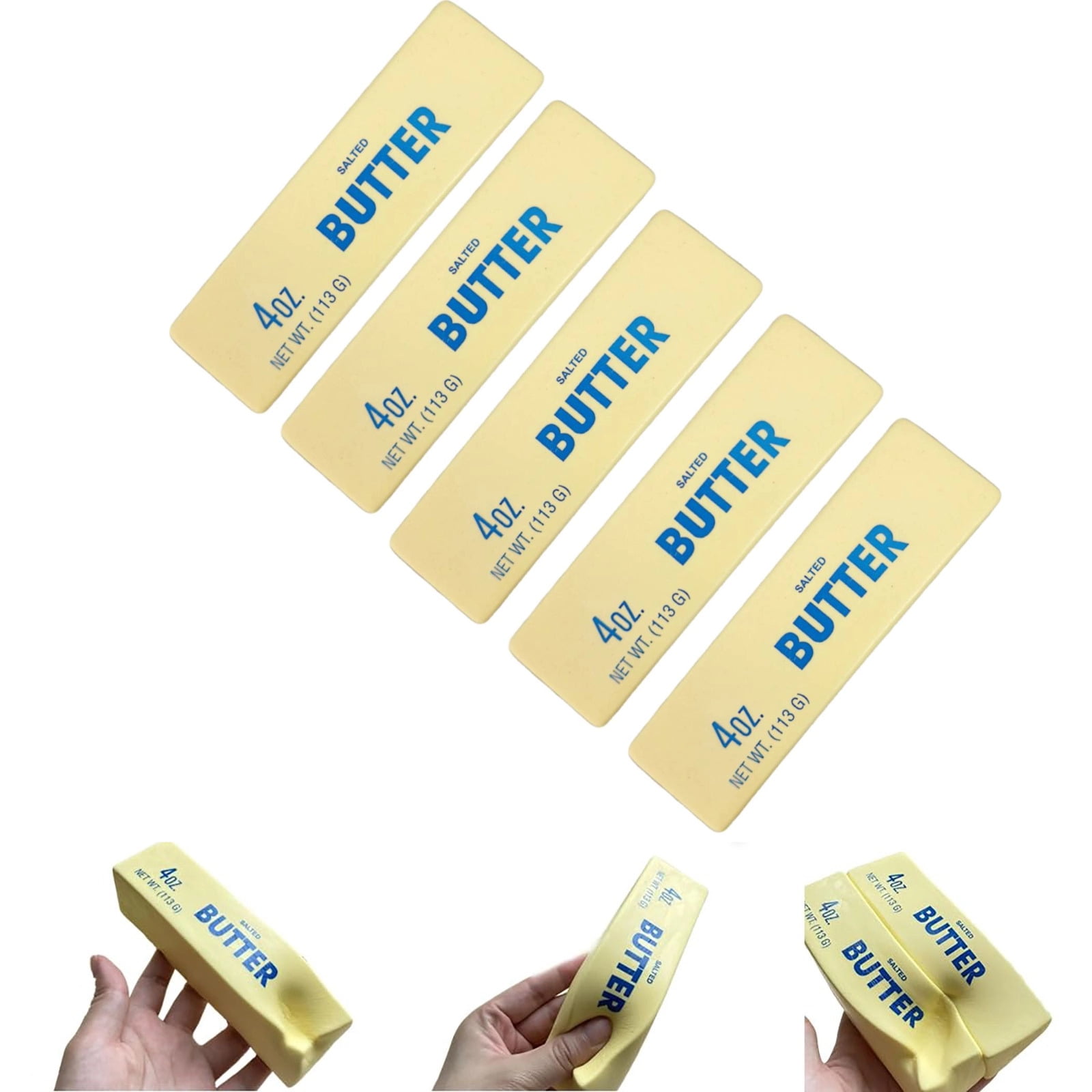 5PCS Butter Squishy Toys, Super Soft Butter Stick Slow Rising Squishy ...