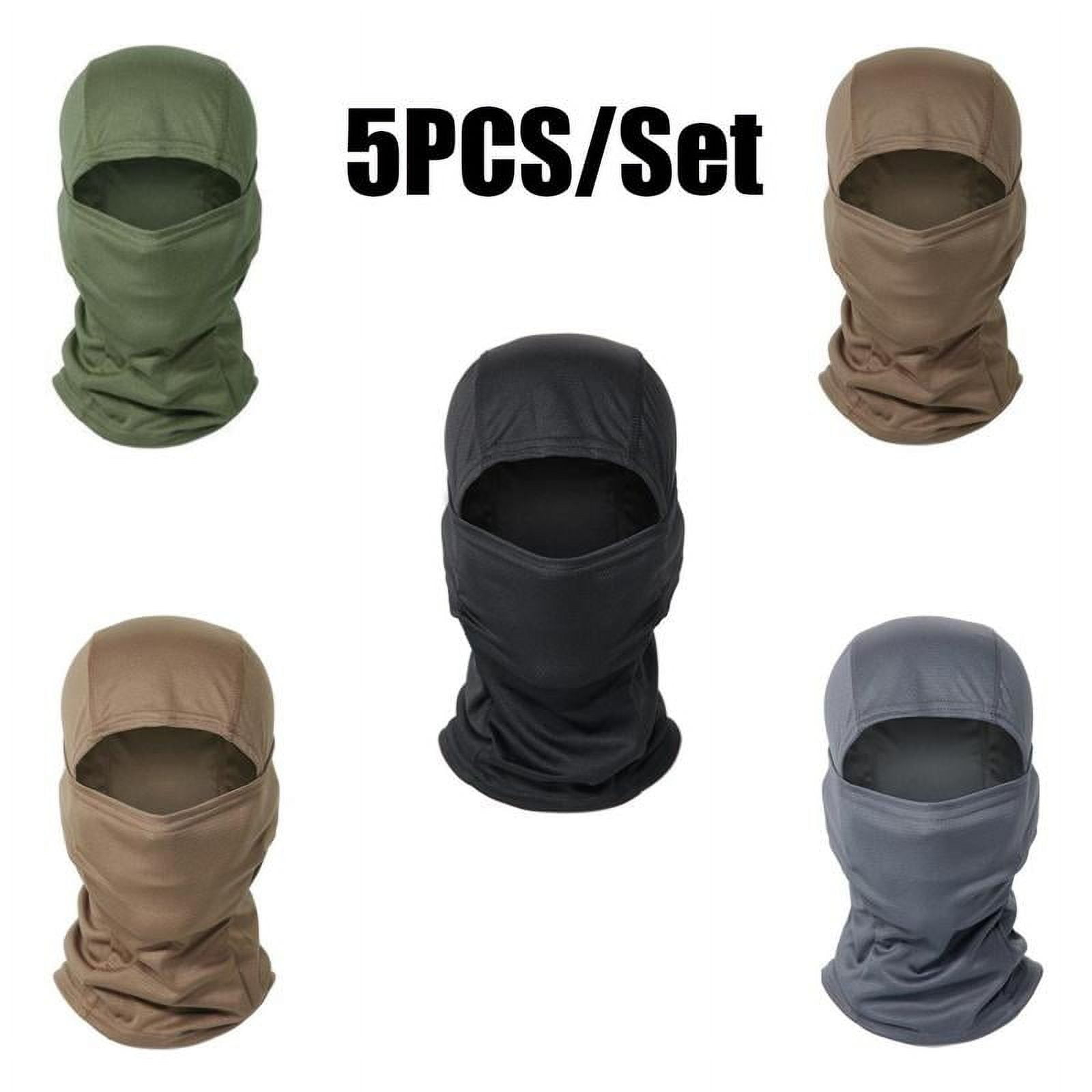 5PCS Camouflage Balaclava Face Mask UV Protection Men Women Sun Hood ...
