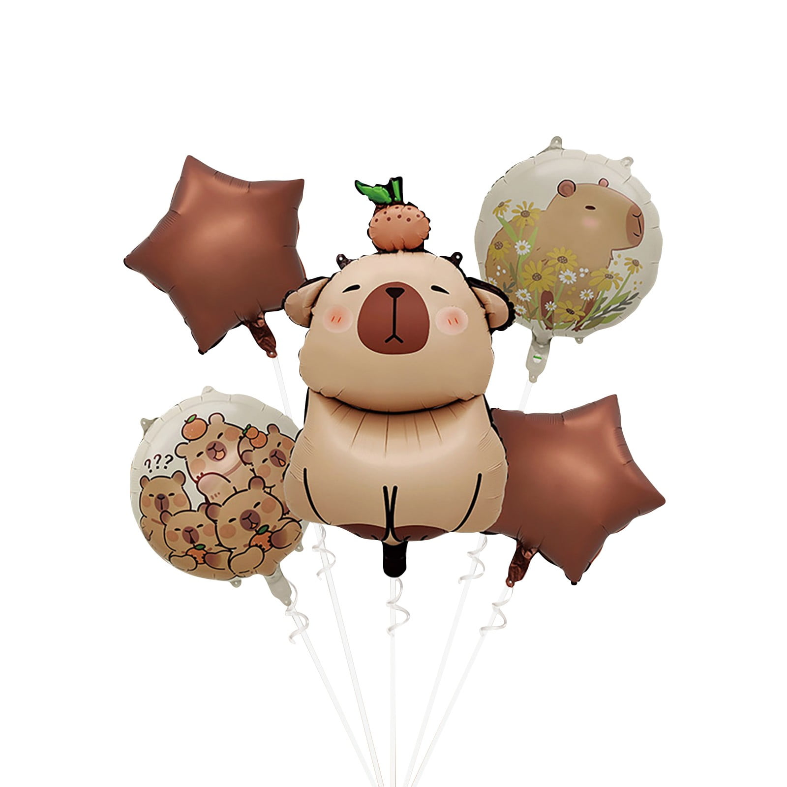5PCS Capybara Balloons Capybara Birthday Decorations - Aluminum Foil ...