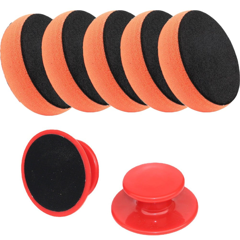 5PCS Car Wax Applicator Sponges with Handles for Polishing and Buffing ...