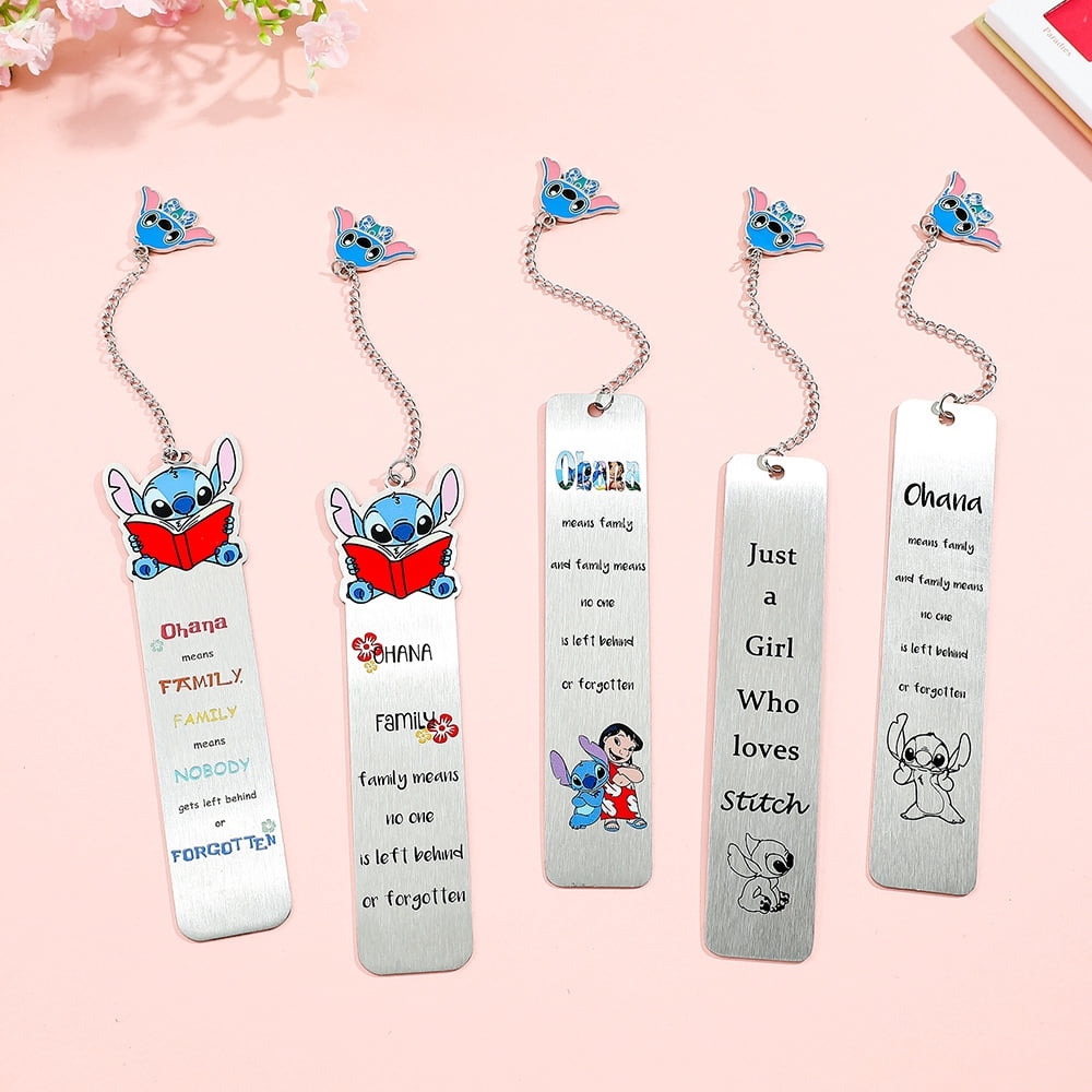 5PCS Cartoon Stitch Bookmark Set, Stainless Steel Kawaii Page Markers ...