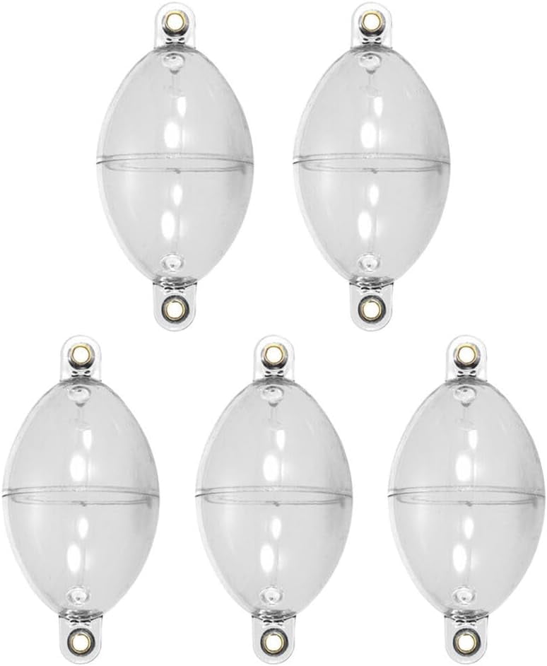 5PCS Casting Bubble Float 95mm, Water-Fillable Clear Fishing Bobber for ...