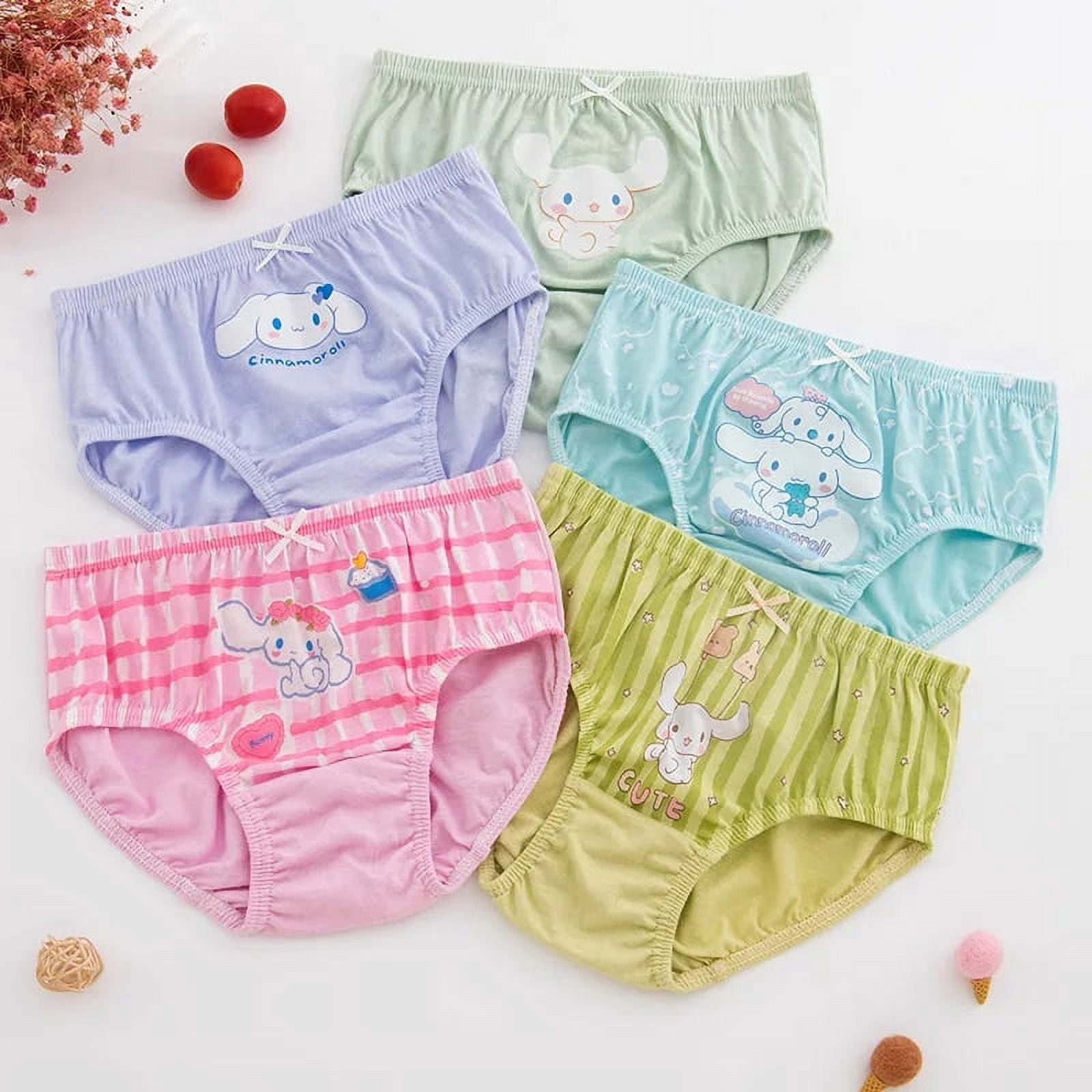 5PCS Cinnamorolls Children's Underwear Anime Kuromi Sanrioed Print ...