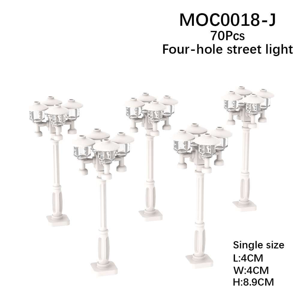 5PCS City Traffic Light Building Block DIY Toy Assembly Street Lamp ...