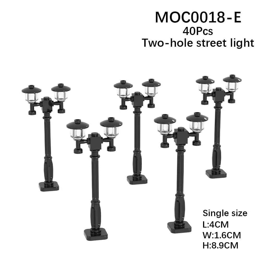 5PCS City Traffic Light Building Block MOC DIY Toy Assembly Street Lamp ...