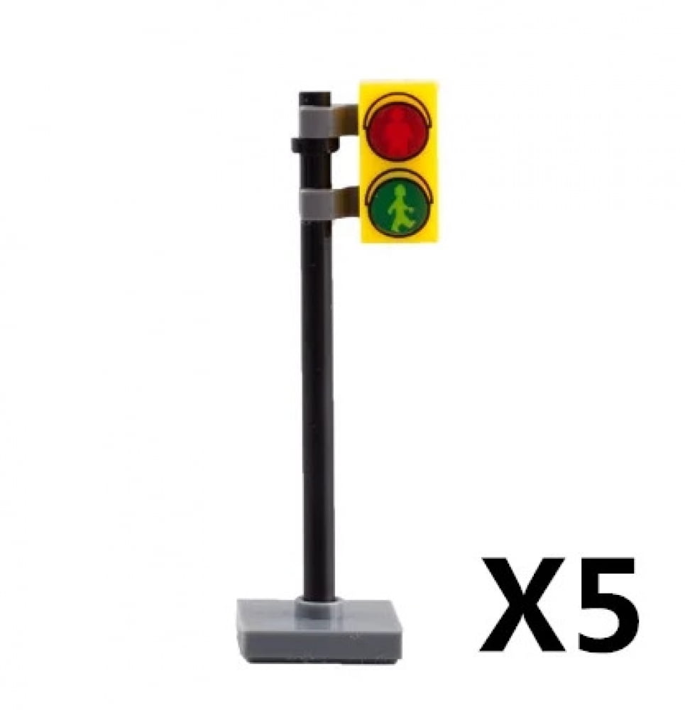 5PCS City Traffic Light Building Block MOC DIY Toy Assembly Street Lamp ...