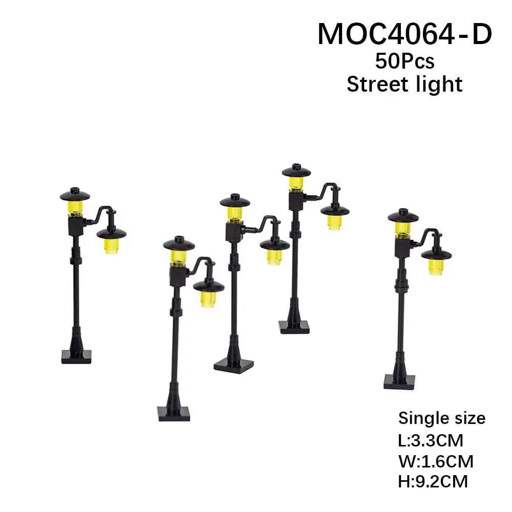 5PCS City Traffic Light Building Block MOC DIY Toy Assembly Street Lamp ...