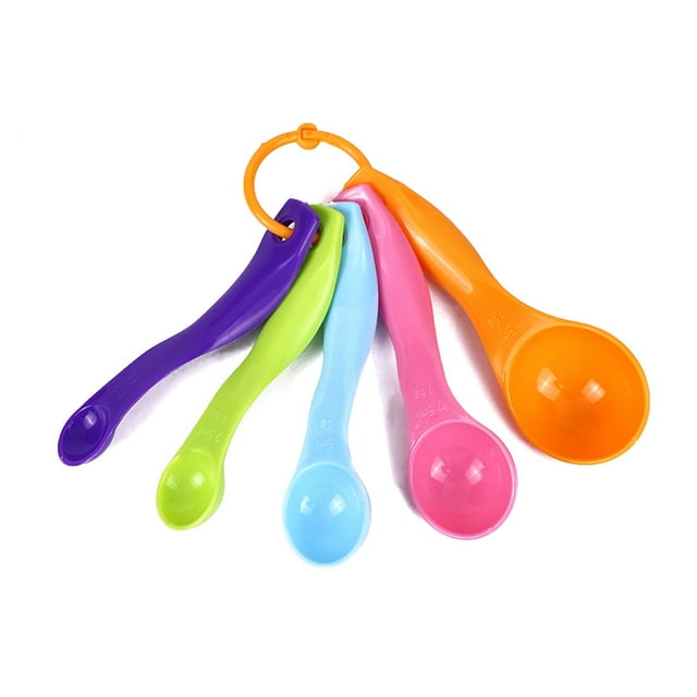 5PCS Color Measuring Spoons Set Salt Spoon Gram Spoon 1 2.5 5 7.5 15ml ...