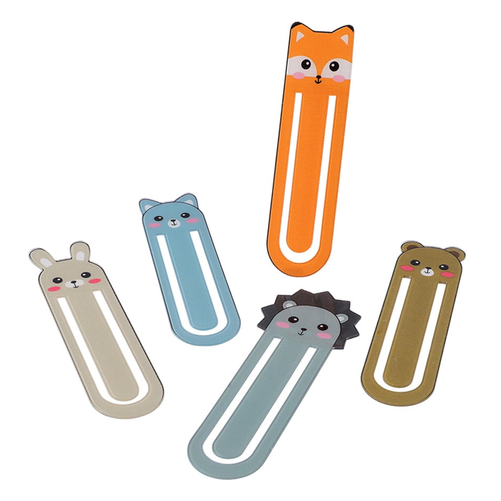 5PCS Colorful Acrylic Paper Clips Set Reading Markers Study Accessories ...