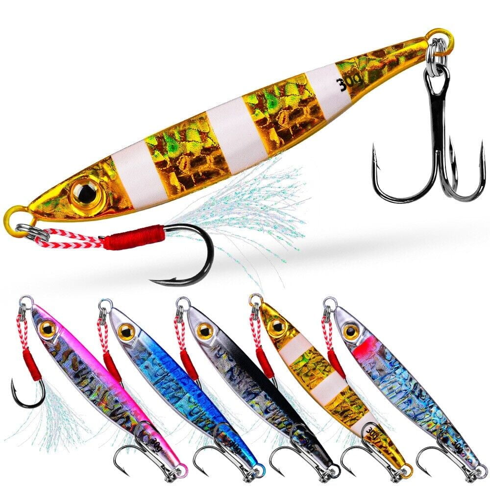 5PCS Colorful Micro Metal Jig Fishing Lure Bait Jigging Tuna Slow Lure 7g-30g - Walmart.com