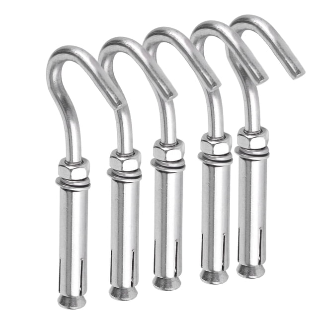 5PCS Concrete Wall Hook, M6 Stainless Steel Expansion Hook 87mm Heavy ...