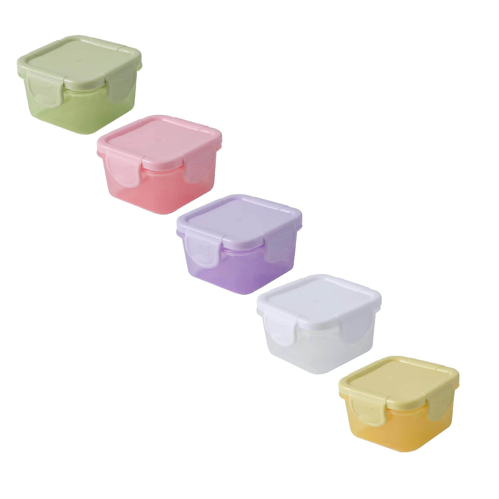 5PCS Containers with Lids Small Food Storage Containers with Clamping ...