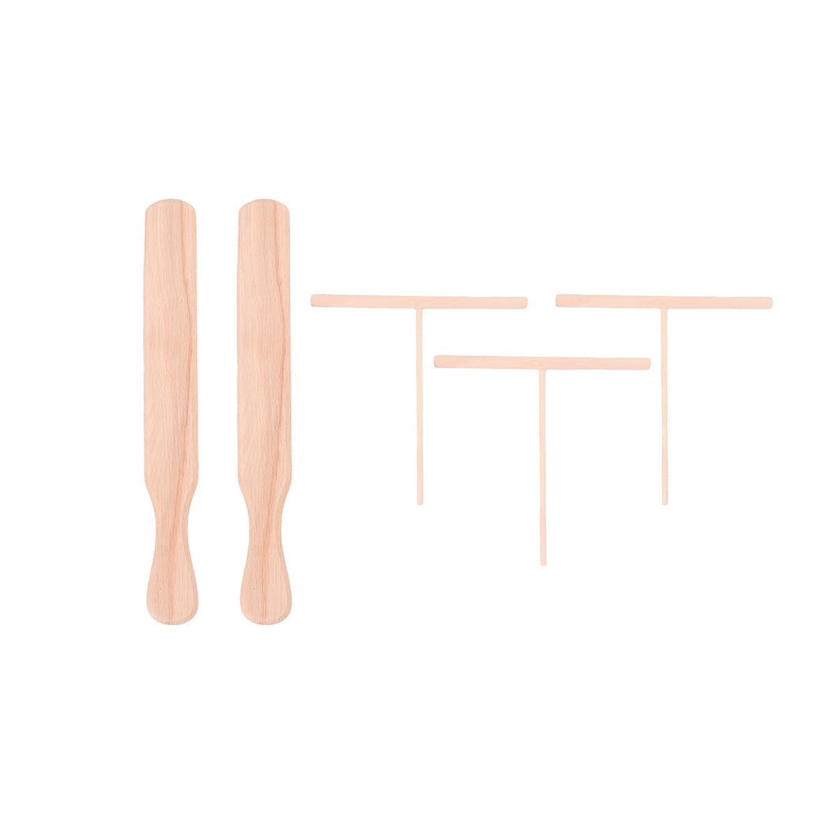 5PCS Crepe Spatula Spreader Set Wooden Portable Spatula Kit Turner ...