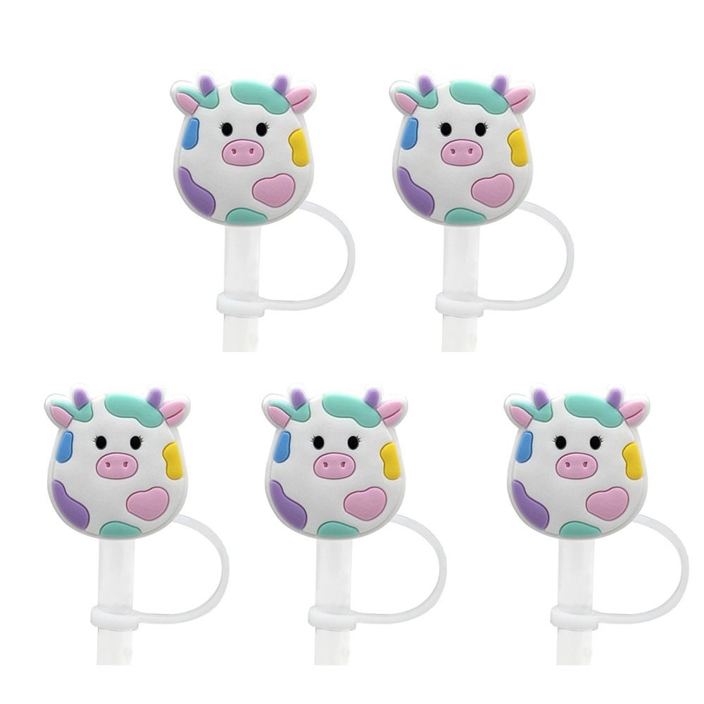 5PCS Cup Accessories Cute Cartoon Plugs Cover Splash Proof Airtight ...
