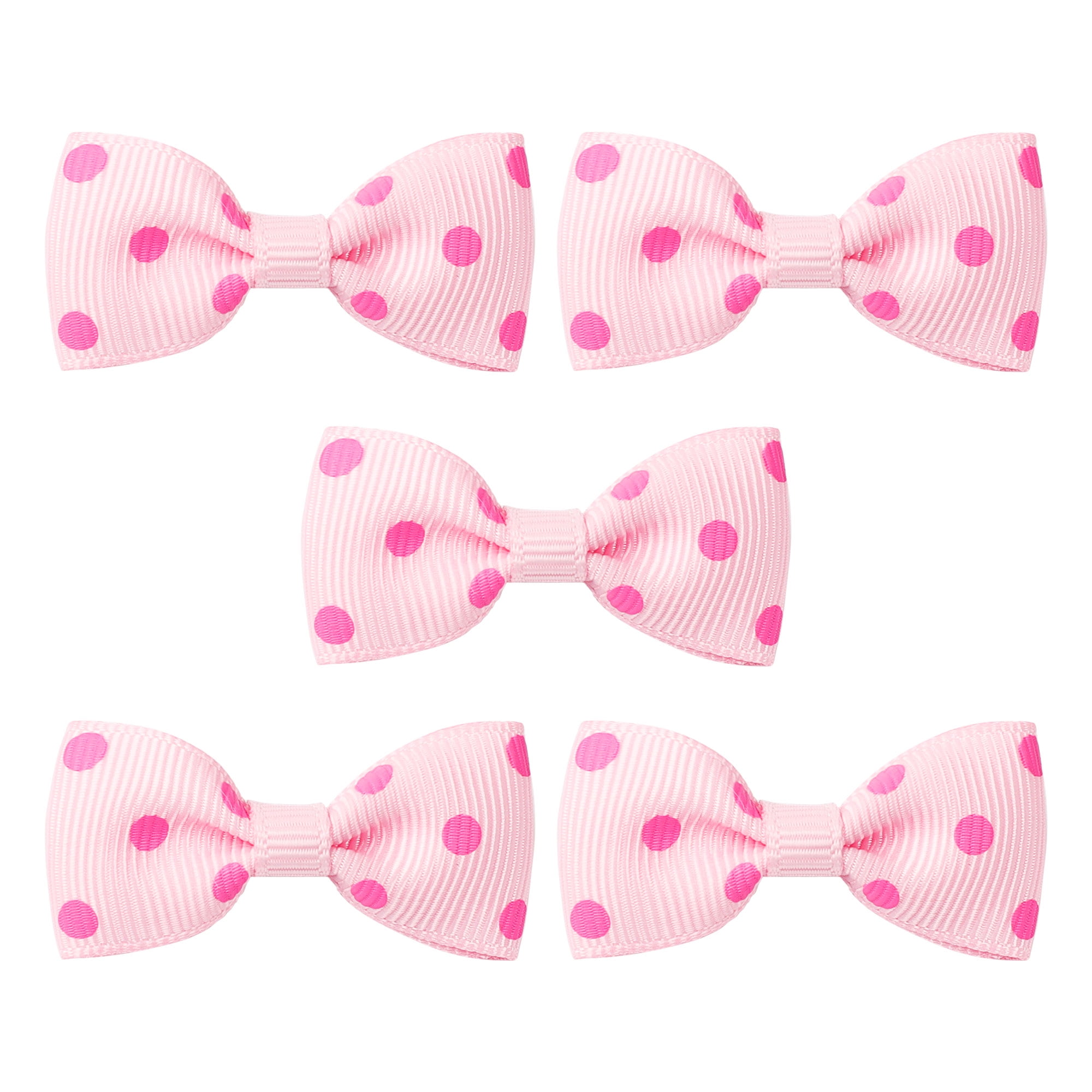 5PCS Cute Dog Bows Pink Dog Hair Bows with Dots Pattern, Pet Hair Bows ...