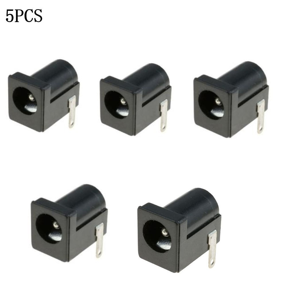 5PCS DC Power Connector Socket Female Panel Mount DC5.5*2.1mm - Walmart.com