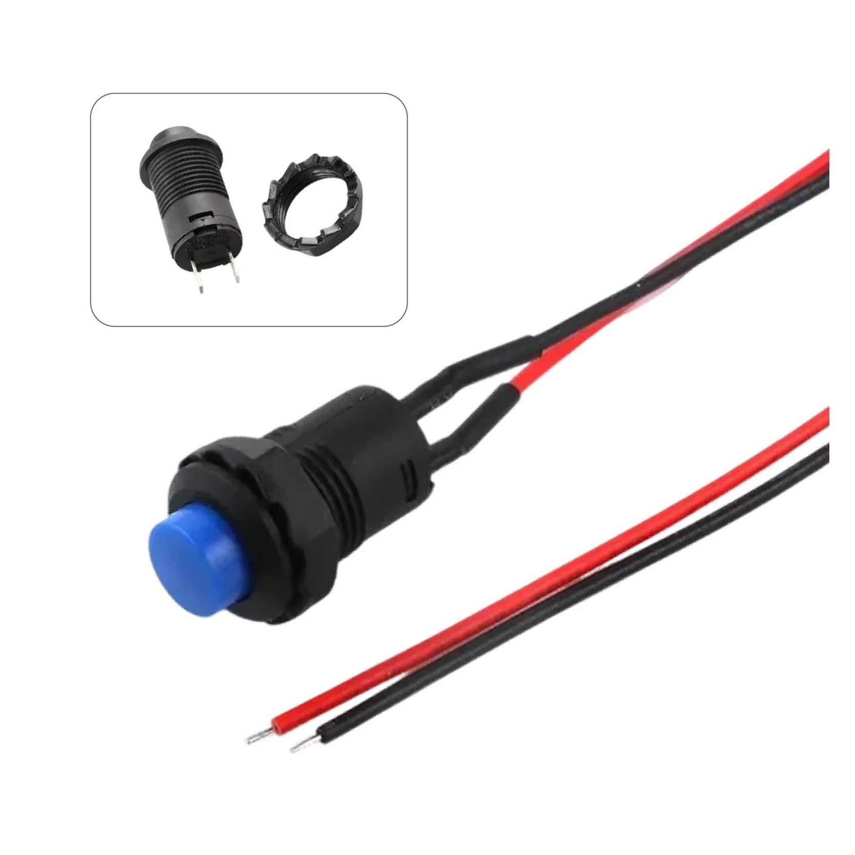 5PCS DS-427 DS-428 with Cable 20CM Self-locking Self-reset Momentary ...
