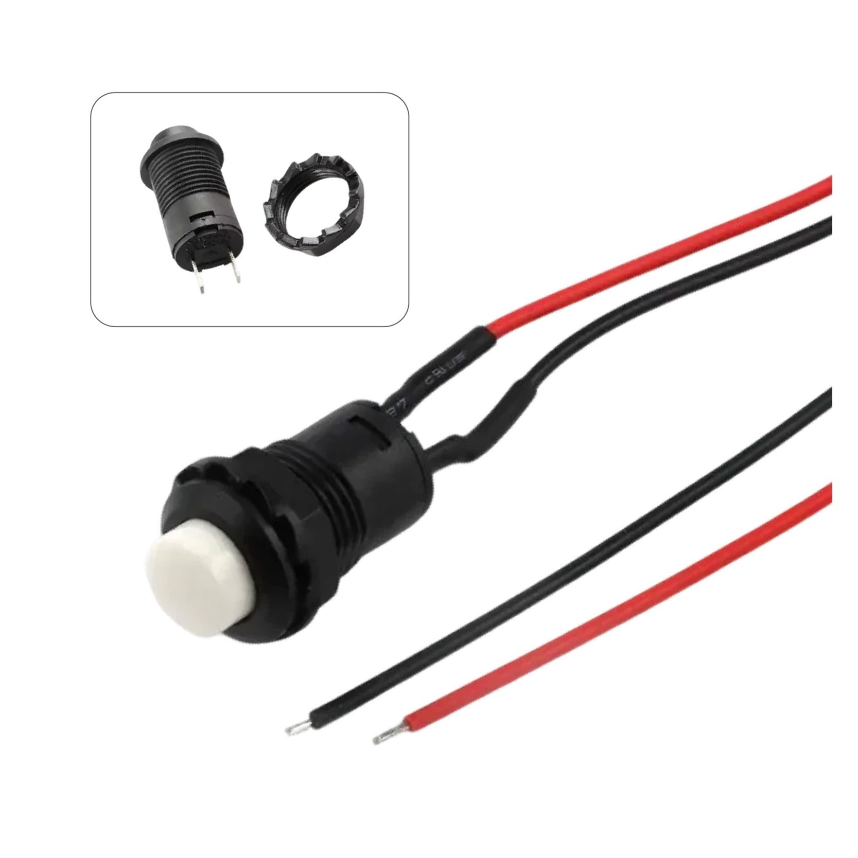 5PCS DS-427 DS-428 with Cable 20CM Self-locking Self-reset Momentary ...