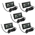 5PCS Digital Thermometer with External Probe, LCD Temperature Monitor ...