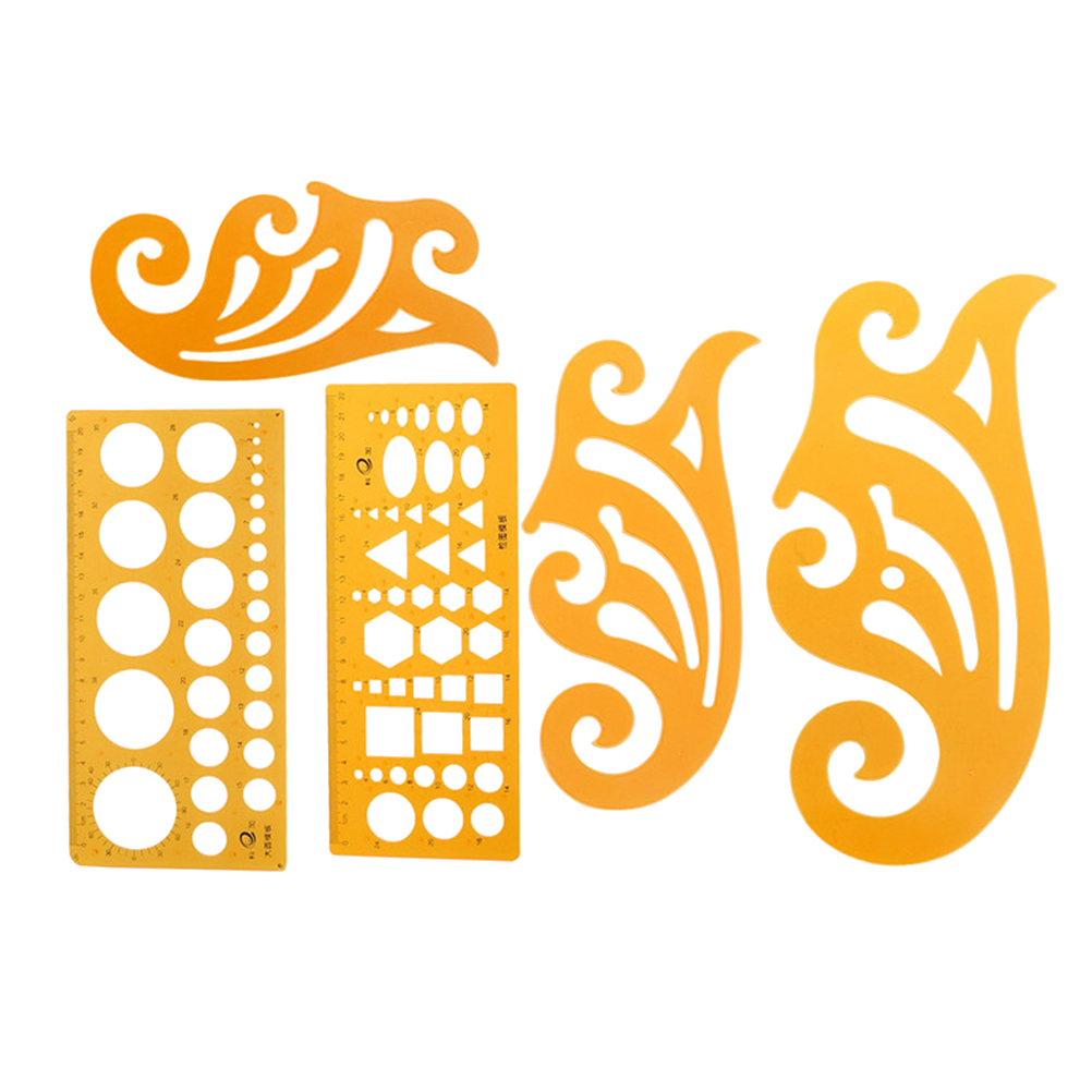 5PCS Drawing Template Design Formwork Ruler Building Formwork Cloud ...