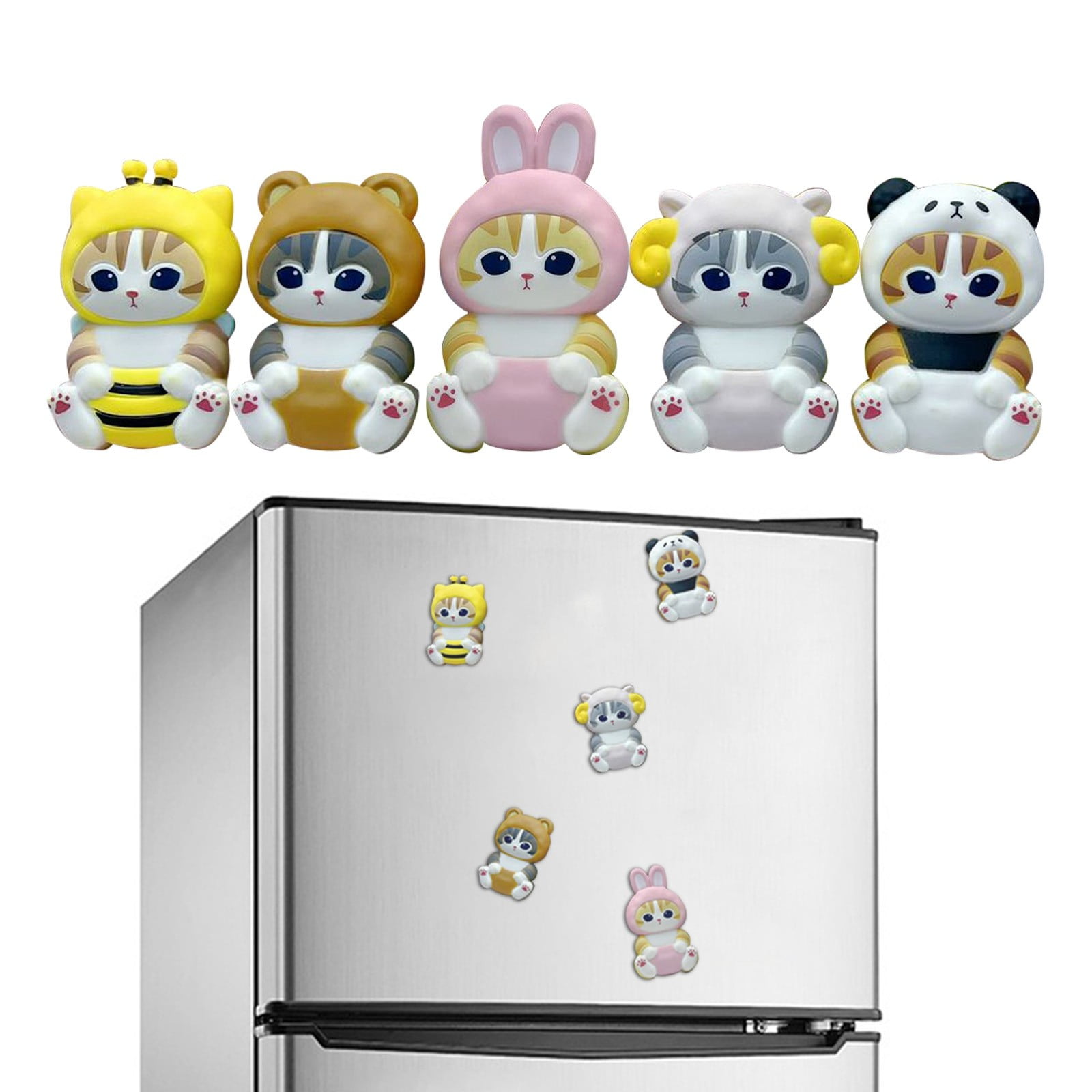 5PCS EIKOH Mofusand Adorable Cat Refrigerator Cute Cat/Panda/Rabbit ...