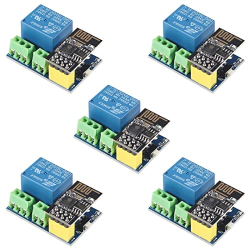 5PCS ESP8266 WiFi Relay Module with ESP-01S Relay Adapter Module for Smart Home Appliance ...