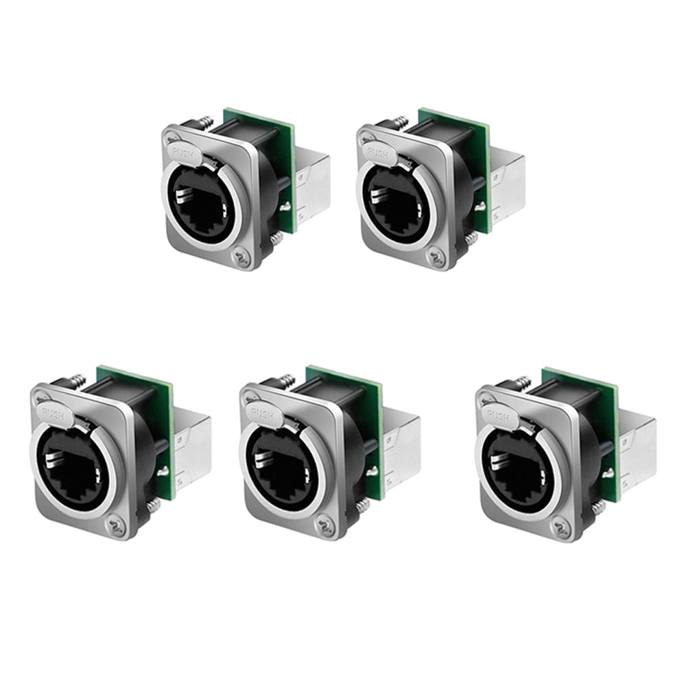 5PCS Ethercon Rj45 Chassis Socket,D-NE8FDP RJ45 Feed/Pass Panel Mount ...