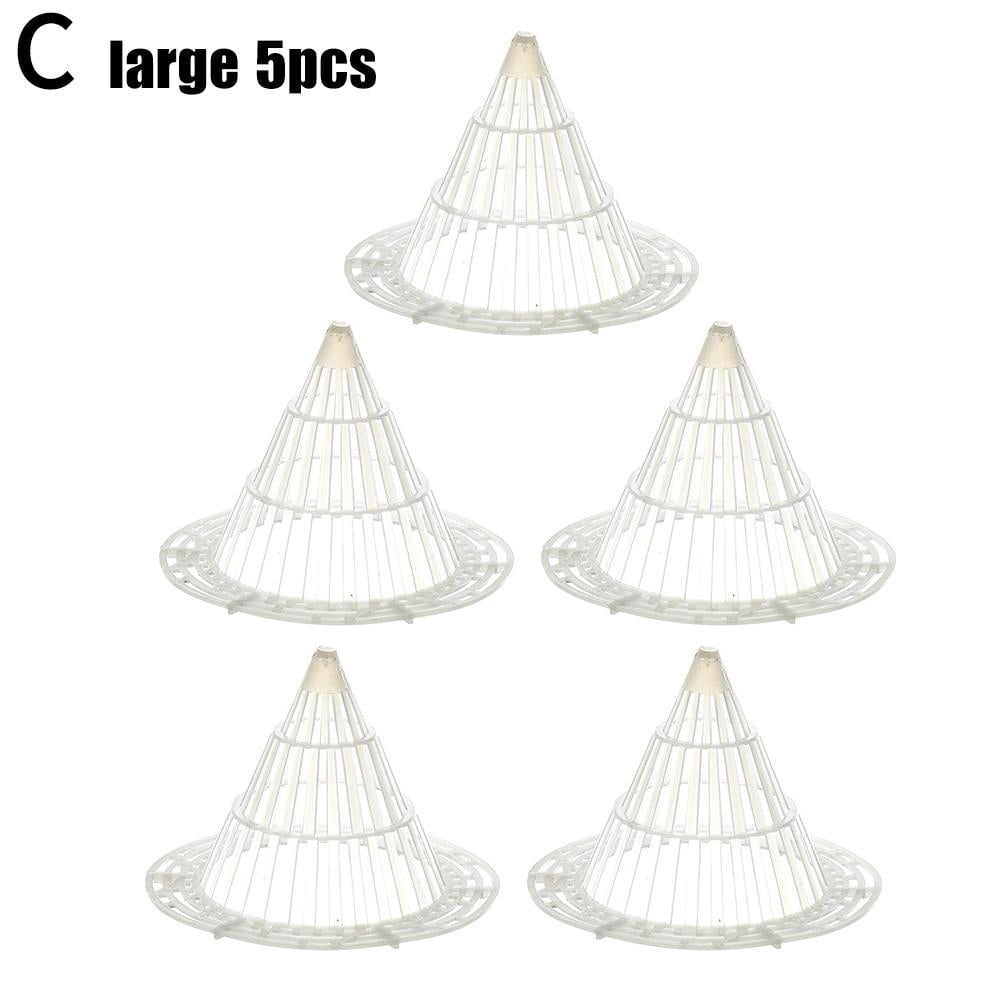 5PCS Flower Pot Hole Mesh Pad Plastic Cone Bottom Grid Gasket Drain Mat ...