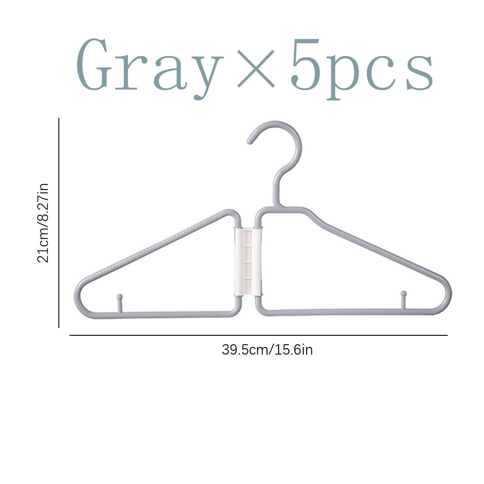 5PCS Foldable Plastic Clothes Hanger - Portable Folding Clothes Hanger ...