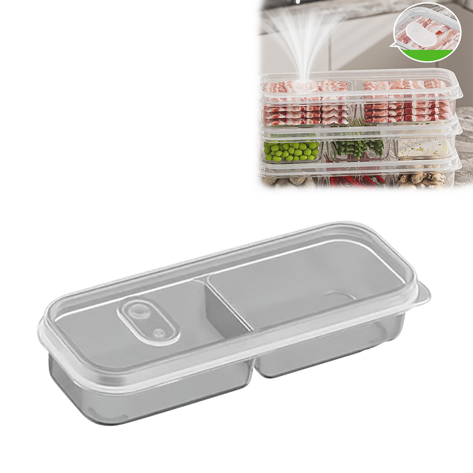 5PCS Frozen Fresh-Keeping Box, Reusable Food Containers With Lids ...