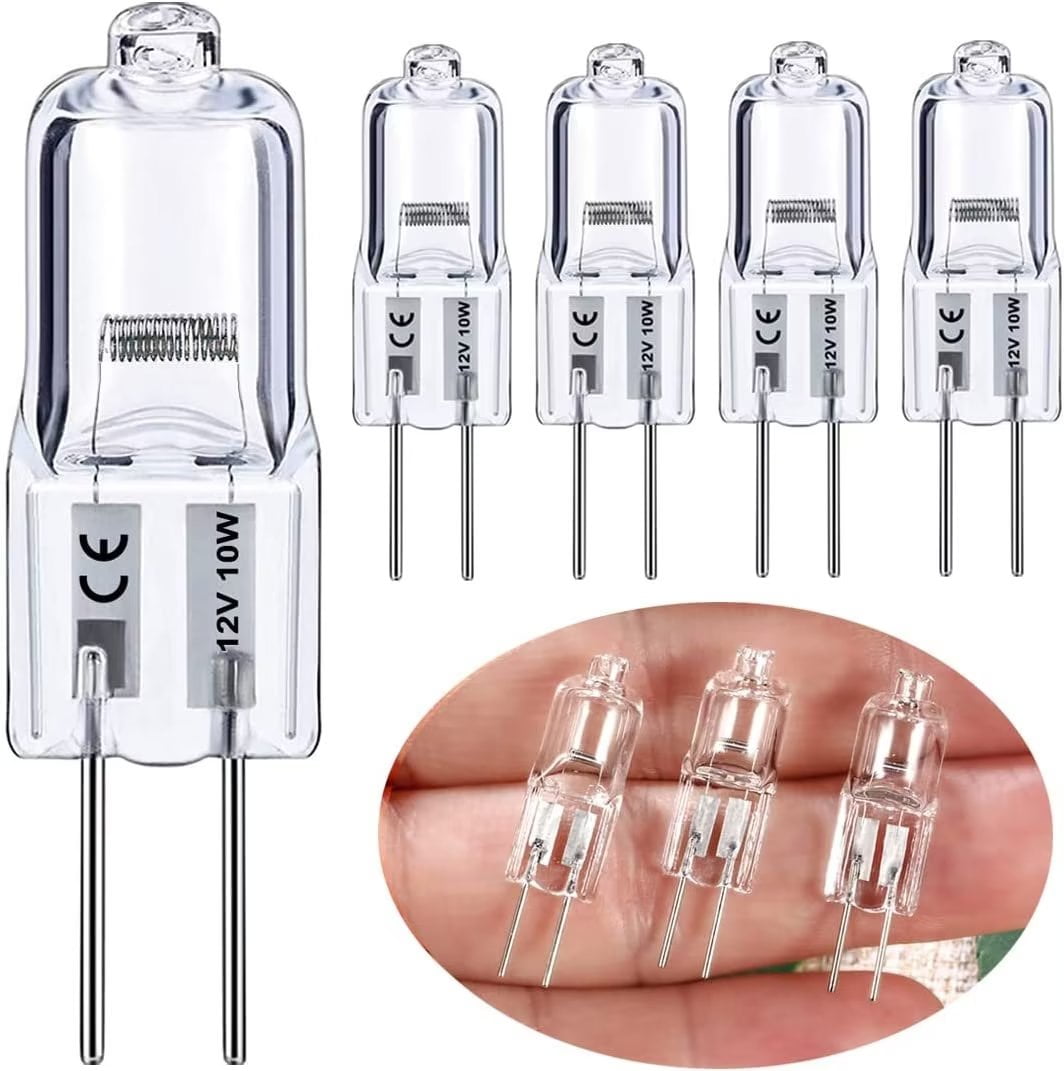 5PCS G4 Halogen 10W Bulbs, G4 12V 10W with 2800k Warm White, Long ...