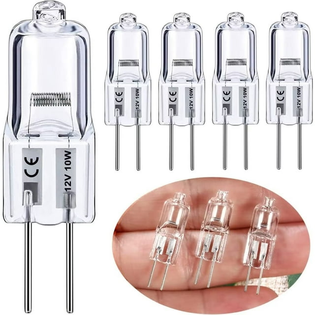 5PCS G4 Halogen 10W Bulbs, G4 12V 10W with 2800k Warm White, Long ...