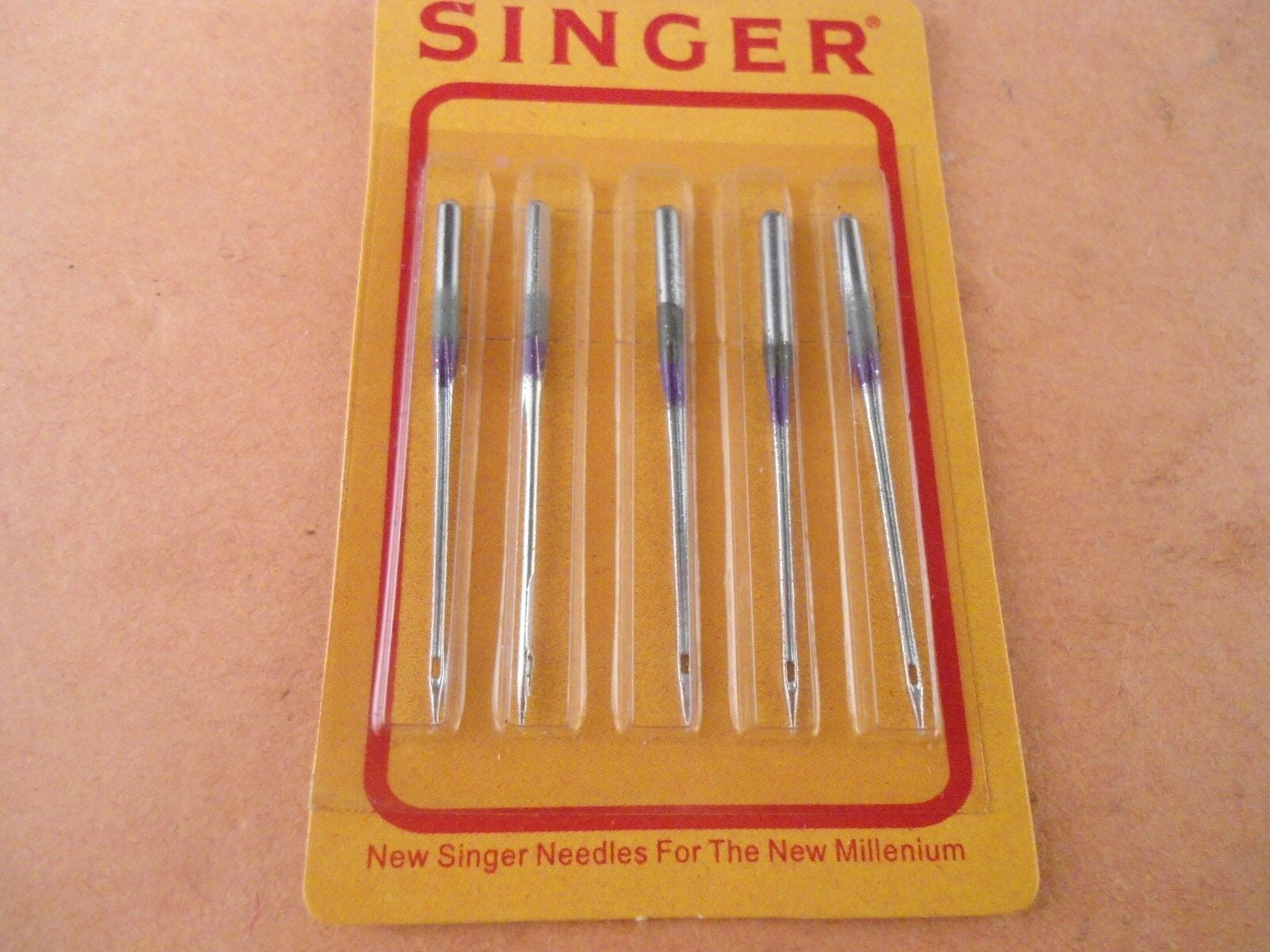 5PCS Genuine Singer Chromium Regular Point Needle 2001-06 Size 100/16 ...
