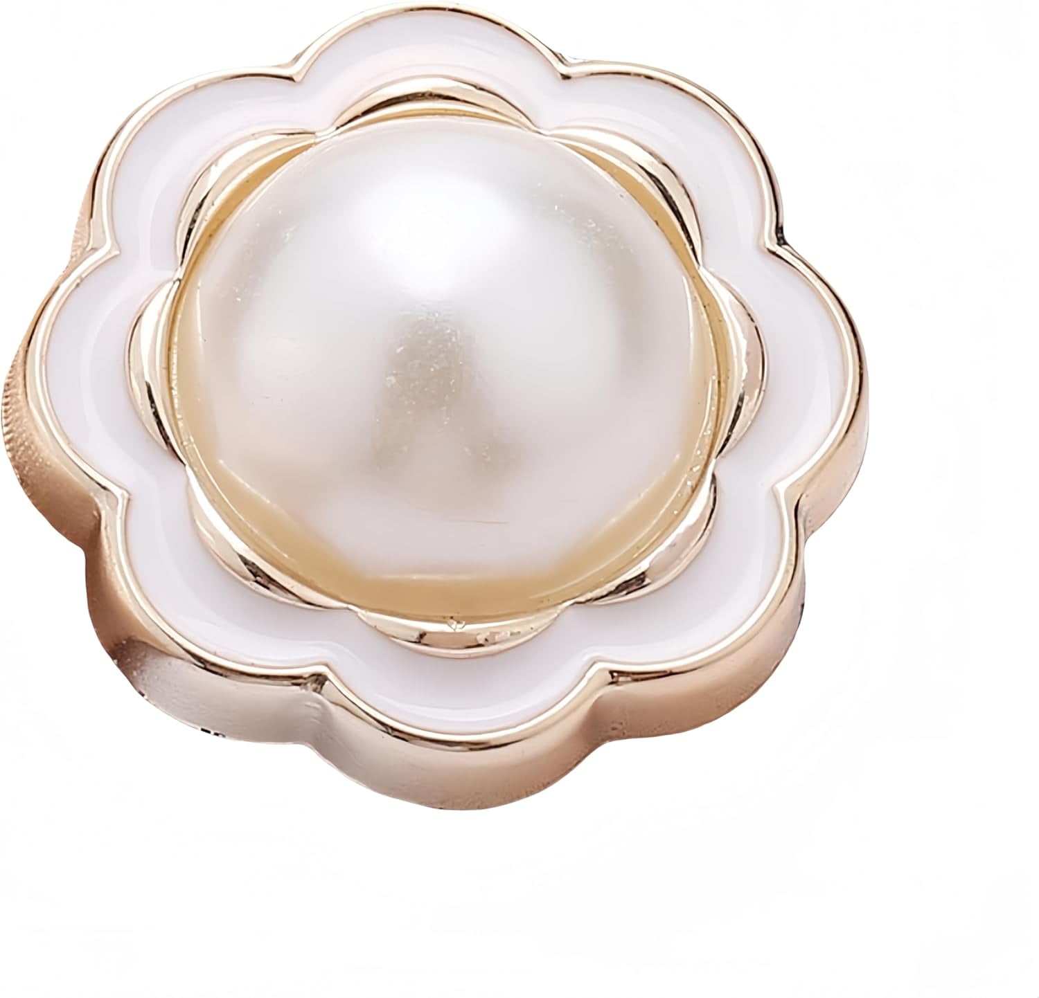 5PCS Gold White Pearl Buttons Fastener - Versatile Sewing Accessories ...