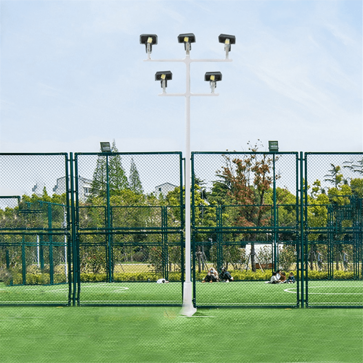 5PCS HO Scale Model Lighting Tower 3V Train Light Railway LED Plaza ...