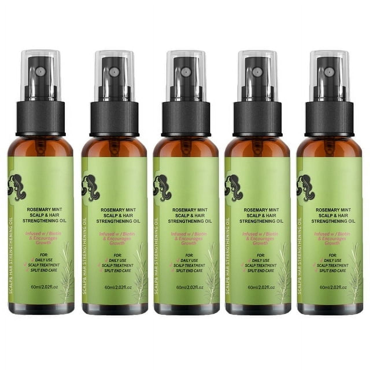 5PCS Hair Growth Rosemary Spray,Plant Organic Rosemary Essential Oil ...