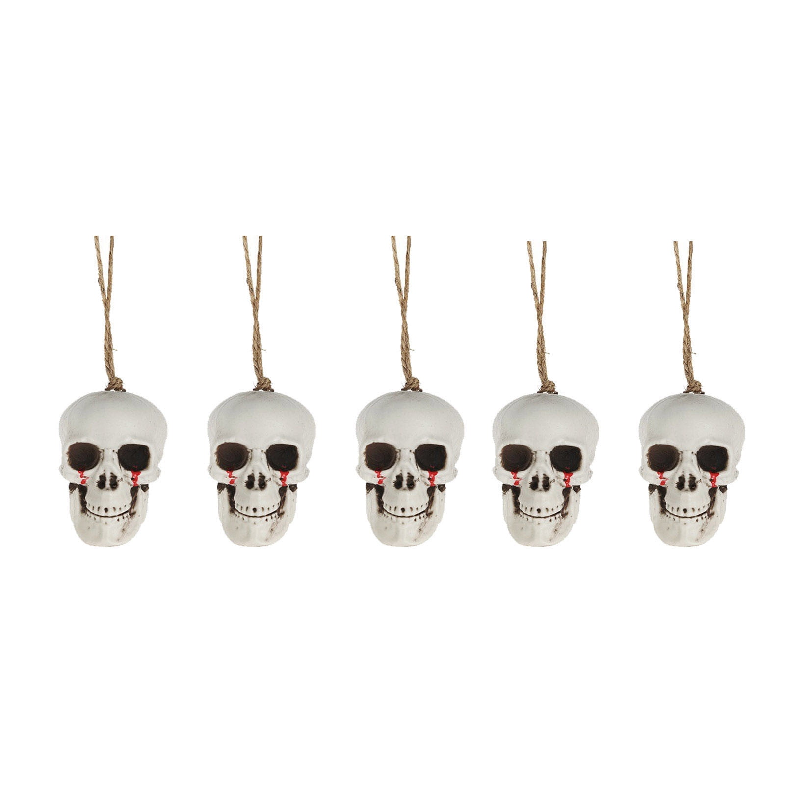 5PCS Halloween Bloody Skull Hanging Decorations – Plastic Horror Skull ...