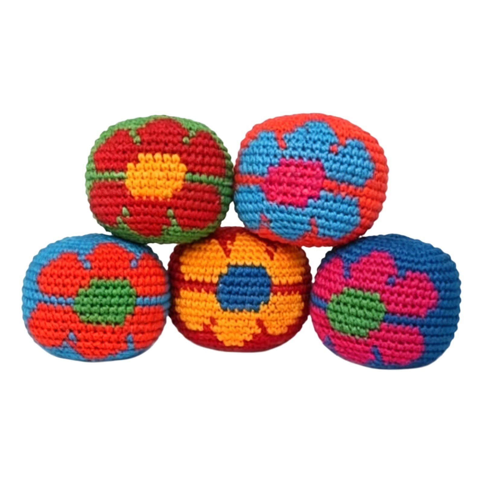 5PCS Hand-Made Knitted Footbag, 2026 Upgraded Assorted Foot Bag Crochet ...