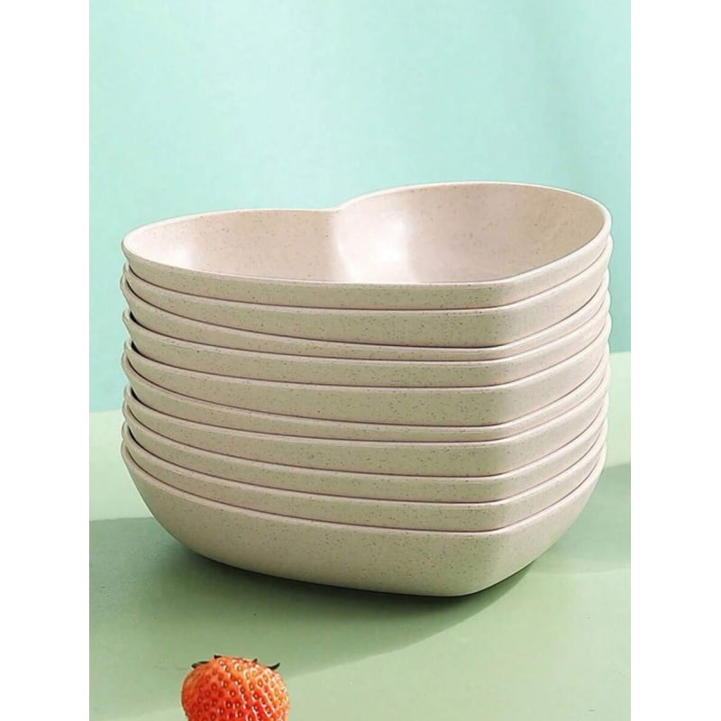 5PCS Heart-Shaped Snack Plates – Cute Mini Dessert Trays for Candy ...