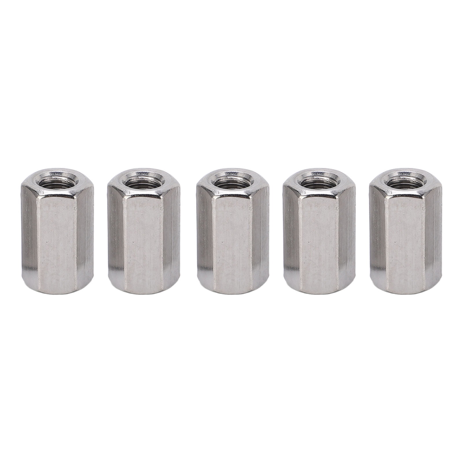 5PCS Hex Coupling Nut M10 X 1.5 17 L30mm Rustproof Stainless Steel ...